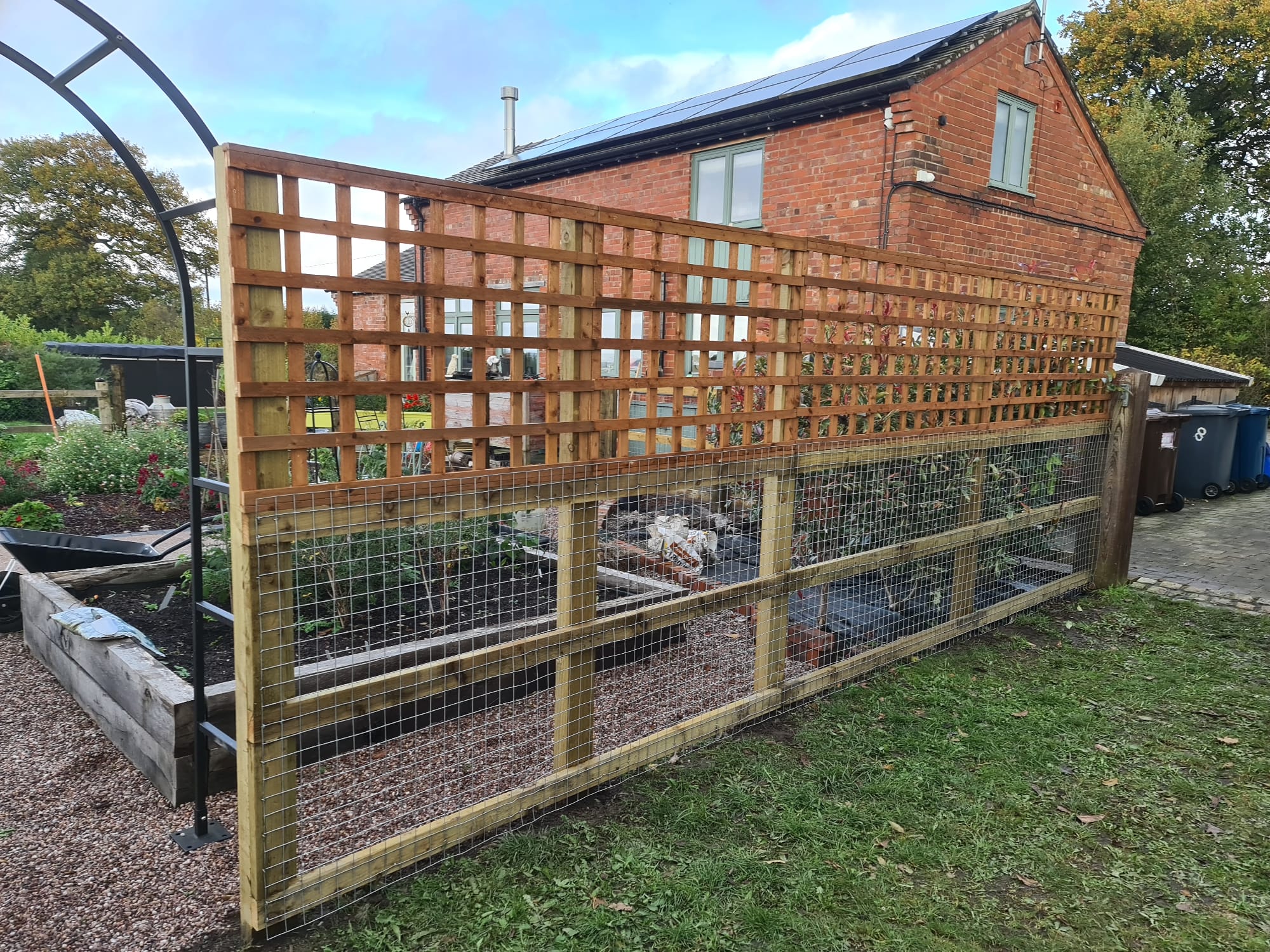 Post and Rail Fencing with Mesh infill in Barlaston | Almec Fencing