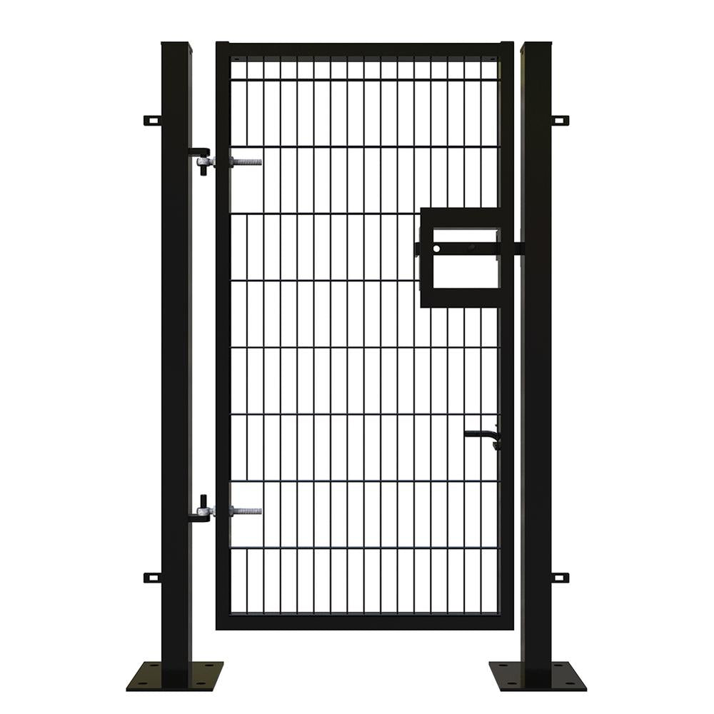 Single Leaf Security Mesh Fencing Gates (WITH POSTS) (Galvanised / PPC